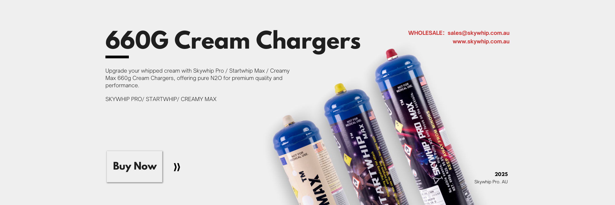 580G & 660G Cream Chargers - Skywhip Australia