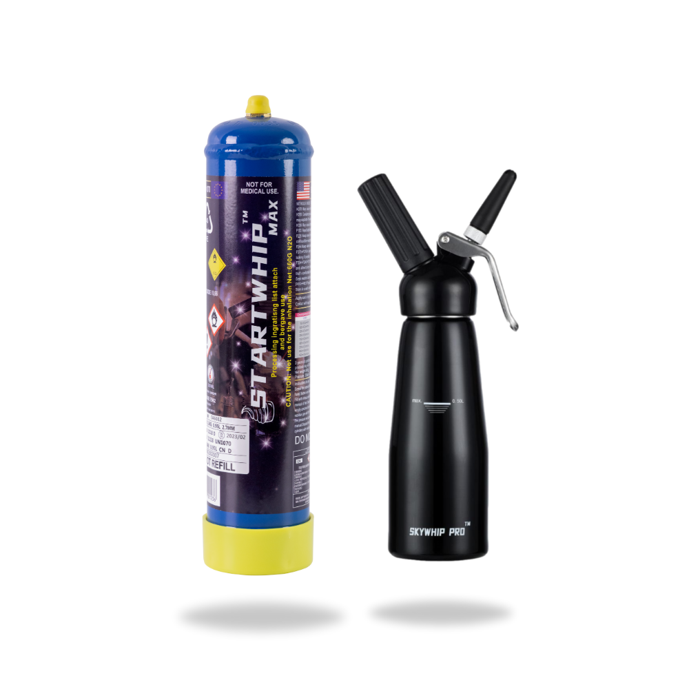 1 TANK Startwhip Max 660g N2O Cream Chargers + Whipper 0.5L